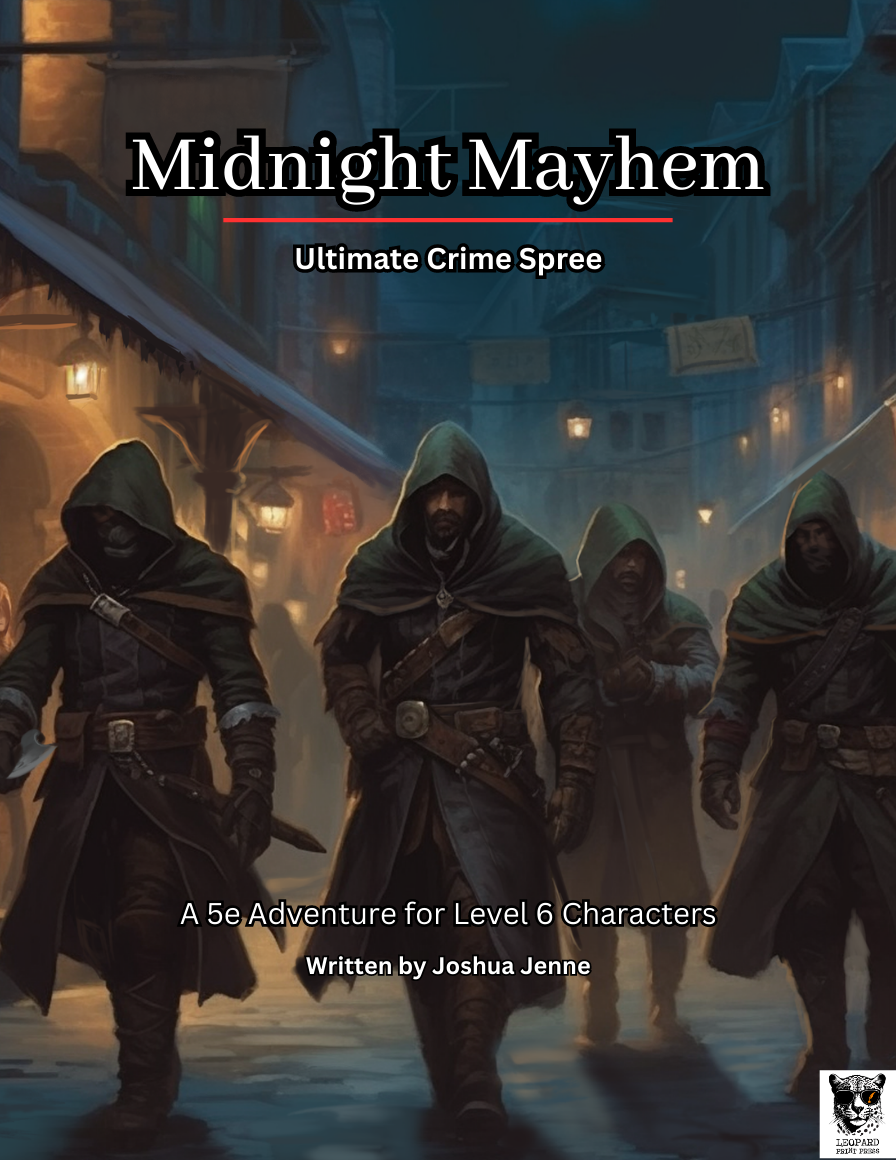 Midnight Mayhem: Ultimate Crime Spree - Leopard Print Press | DriveThruRPG