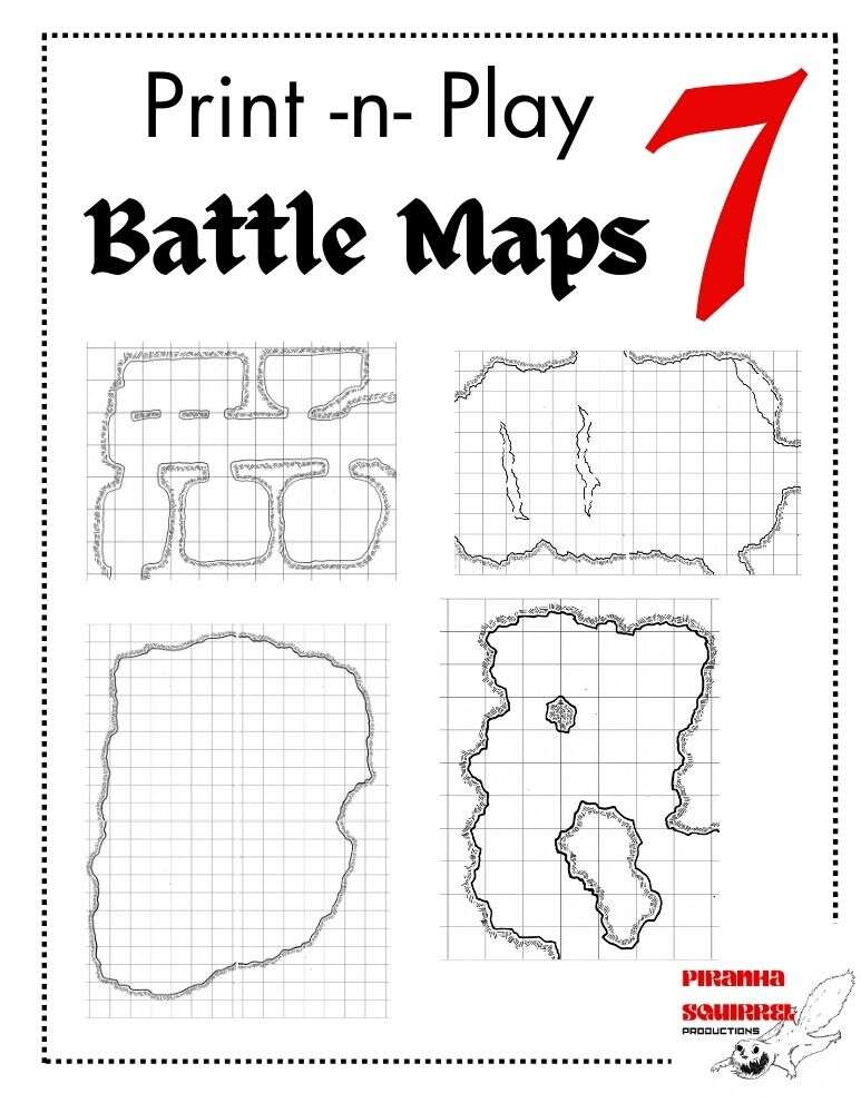 Print n Play Battlemaps 7 - Piranha Squirrel Productions | DriveThruRPG