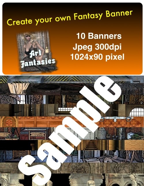 Fantasy Banners or Page Separators Volume 3 Castle/Rooms - Art ...