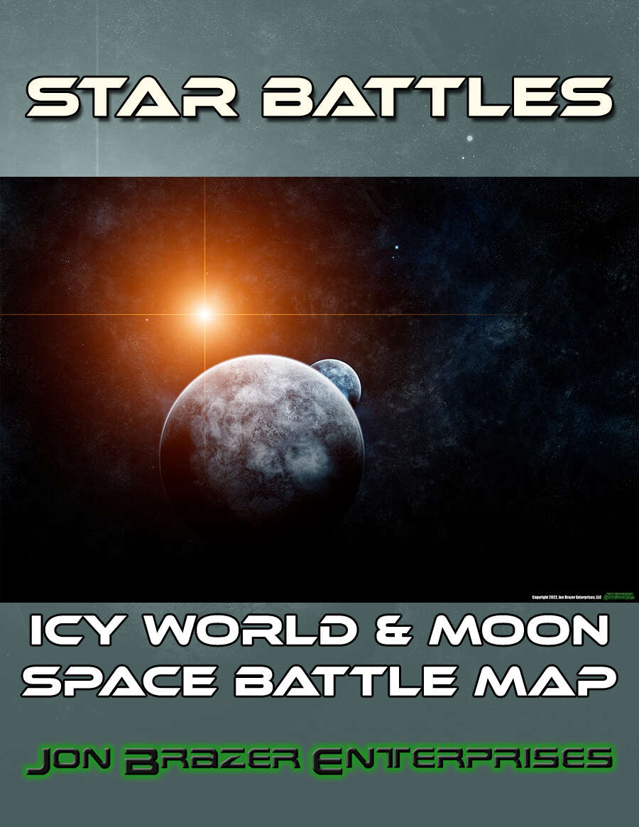 Star Battles: Icy World and Moon Space Battle Map (VTT) - Jon Brazer ...
