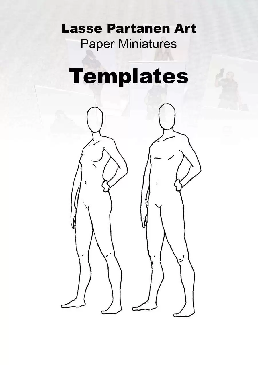Paper Minis Template - Lasse Partanen Art | DriveThruRPG