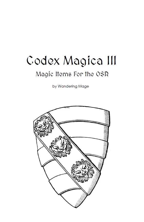 Codex Magica III - New Magic Items for OSR and Shadowdark - Wandering ...