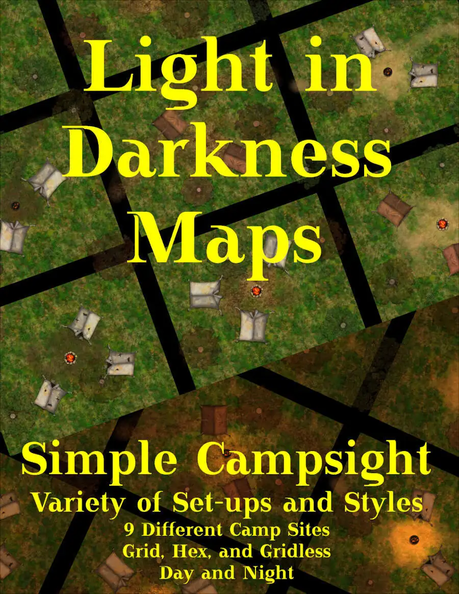Simple Campsite Map Set - Light in Darkness Gaming | DriveThruRPG