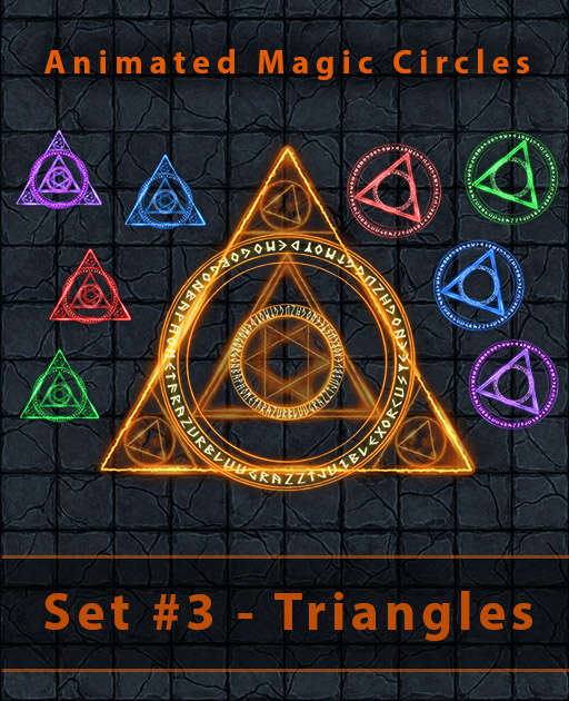 Animated Magic Summoning Circle Set #3 - Triangles - LivingDungeons ...