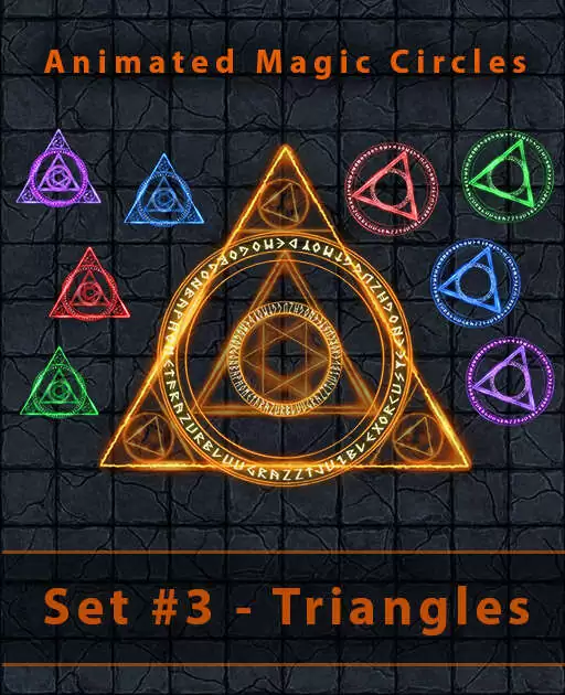 Animated Magic Summoning Circle Set #3 - Triangles - LivingDungeons ...