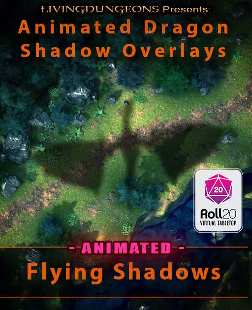 Animated Dragon Overlays - Shadows (Roll20) - LivingDungeons | DriveThruRPG