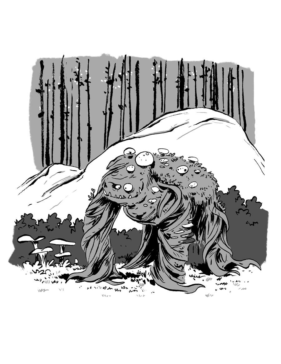 Character Art - Grayscale Art - Shambler - Christopher Tupa | DriveThruRPG