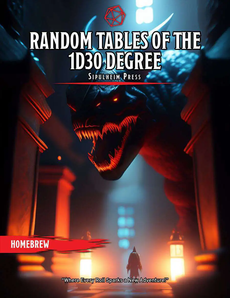 Random Tables of the 1d30 Degree - Sipulheim Press | DriveThruRPG