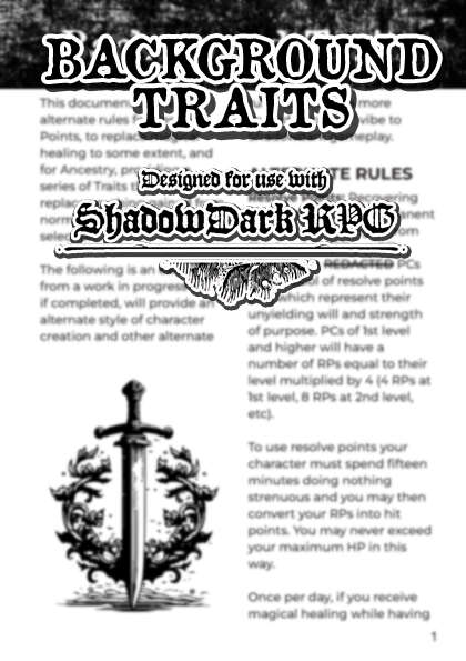 Background Traits for Shadowdark - Golshan's Labyrinth | Golshan's ...