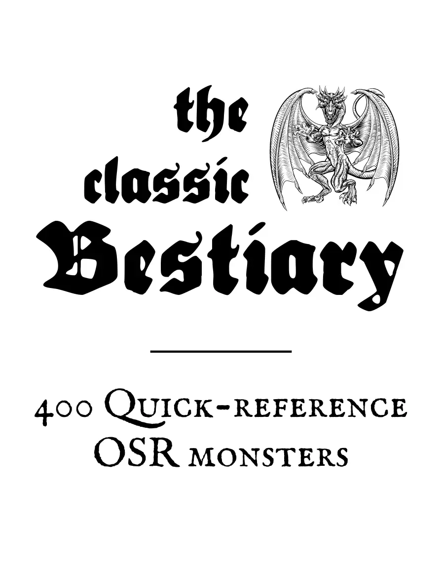 The Classic Bestiary - A.M. Jackson | DriveThruRPG