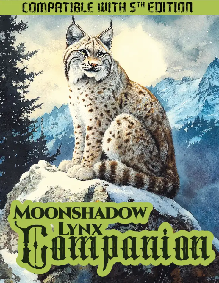 Moonshadow Lynx - A Unique Companion for 5e - A4 Play | Companion ...