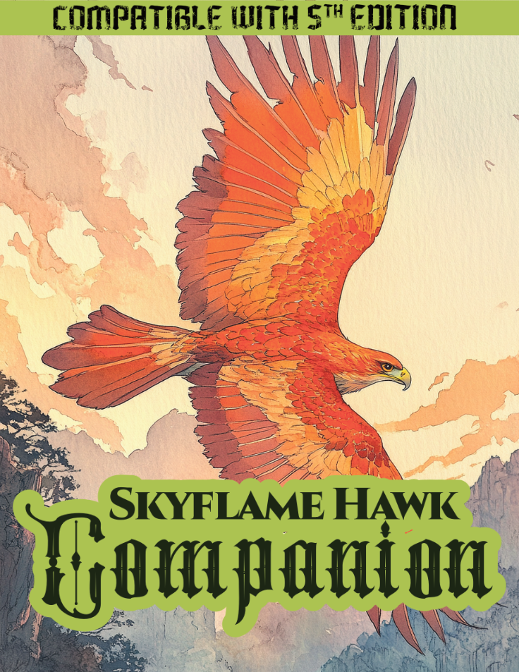 Skyflame Hawk - A Unique Companion for 5e - A4 Play | Companion ...