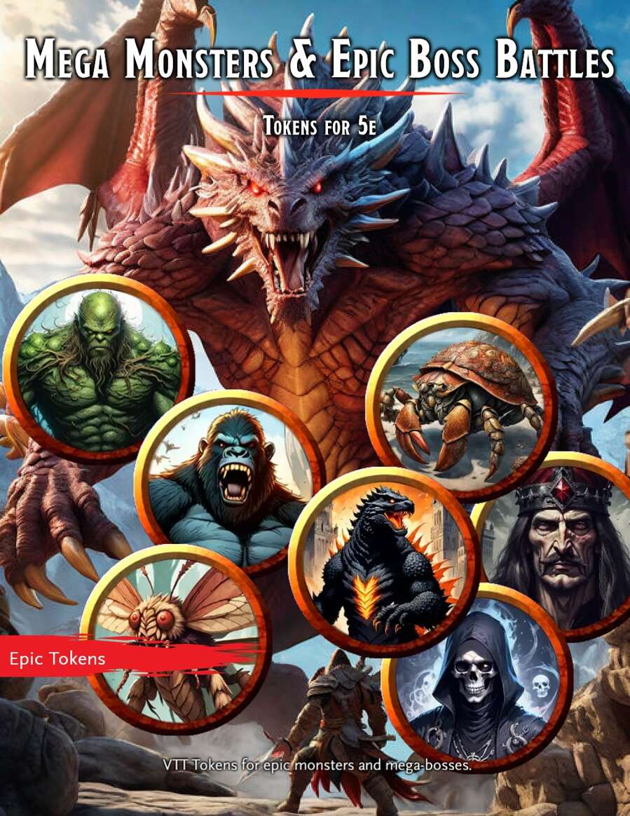 Mega Monsters & Epic Boss Battles Tokens - Simone Verlengia | DriveThruRPG