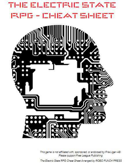 The Electric State RPG Cheat Sheet - Rocket Punch Press | DriveThruRPG