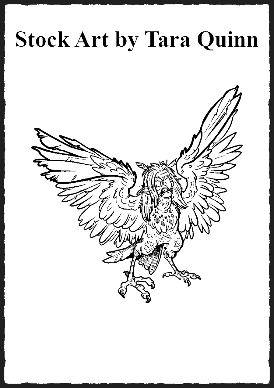 Harpy - RPG Stock Art by Tara Quinn - BirdEnuf Books & Games | DriveThruRPG