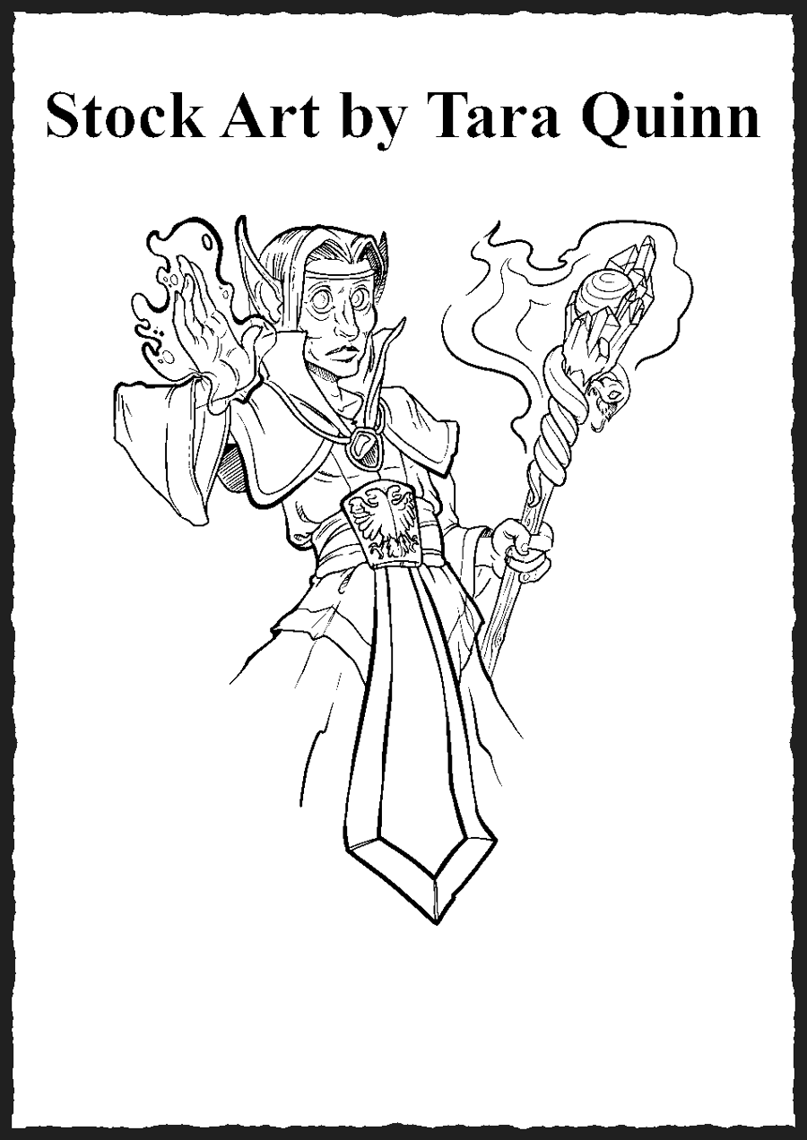 Elf Wizard - RPG Stock Art by Tara Quinn - BirdEnuf Books & Games ...