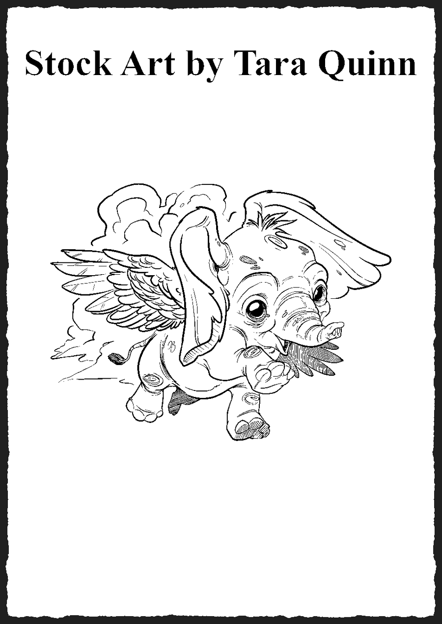 Flying Elephant - RPG Stock Art by Tara Quinn - BirdEnuf Books & Games ...