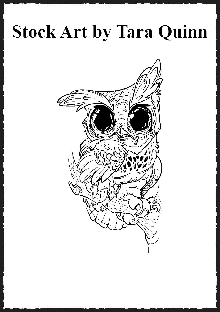 Giant Owl - RPG Stock Art by Tara Quinn - BirdEnuf Books & Games ...
