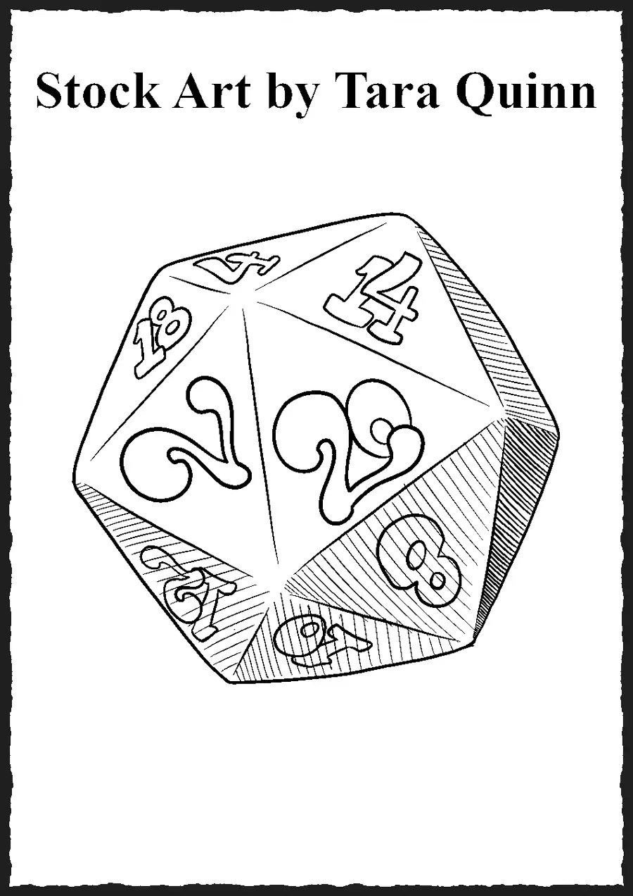 d20 Die - RPG Stock Art by Tara Quinn - BirdEnuf Books & Games ...