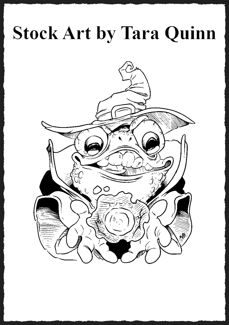 Frog Wizard - RPG Stock Art by Tara Quinn - BirdEnuf Books & Games ...