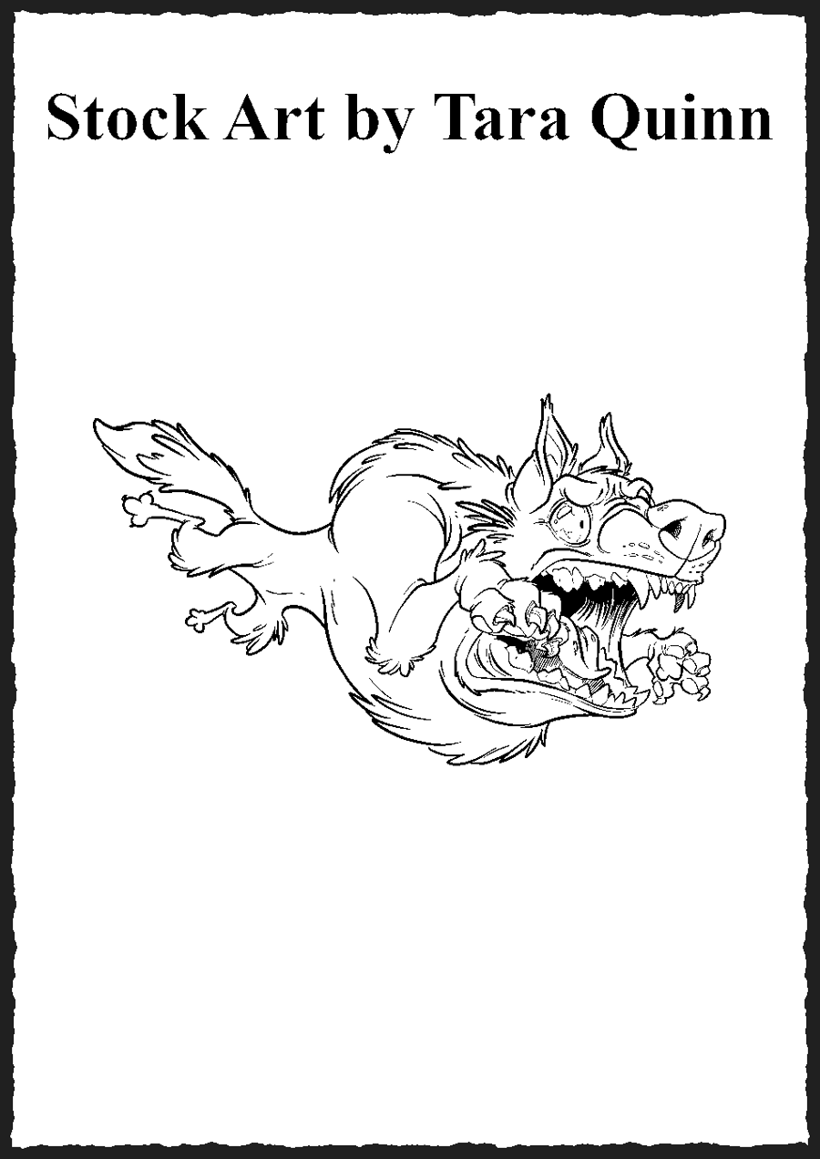 Werewolf Wolf Form - RPG Stock Art by Tara Quinn - BirdEnuf Books ...