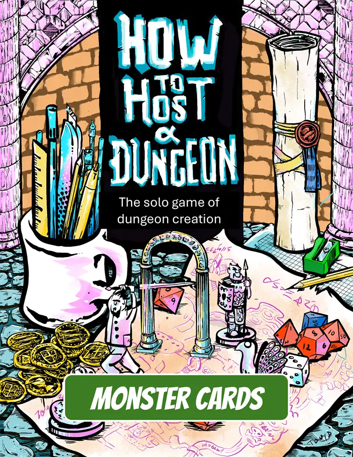 Monster Cards for How to Host a Dungeon - Planet Thirteen | DriveThruRPG