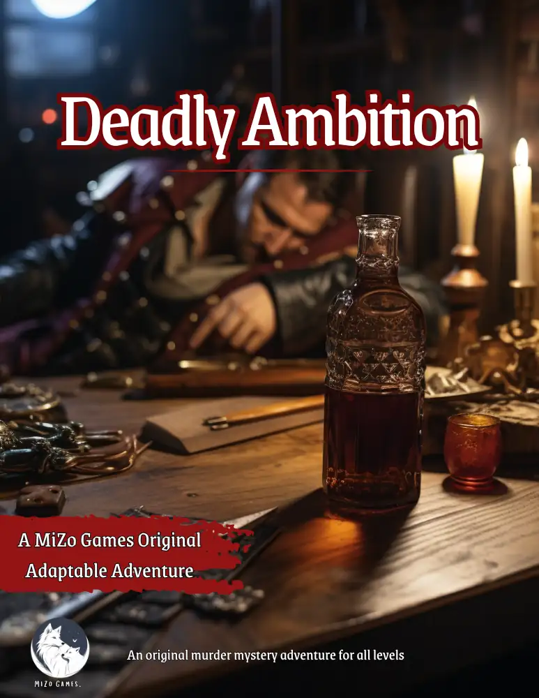Deadly Ambition In Never Sleep (5e Adaptable Adventure) - MiZo Games | DriveThruRPG