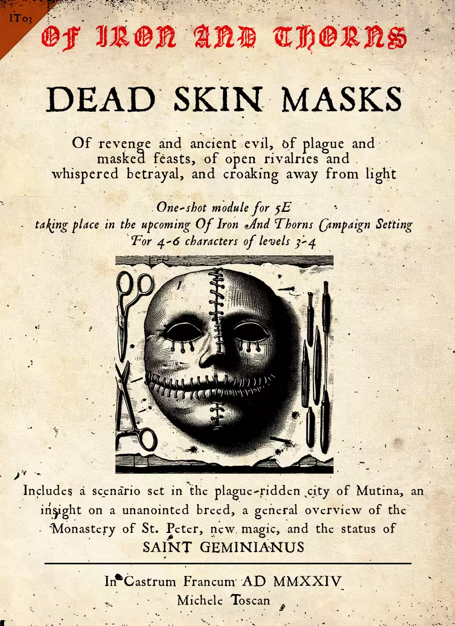 Dead Skin Masks - Michele Toscan | DriveThruRPG