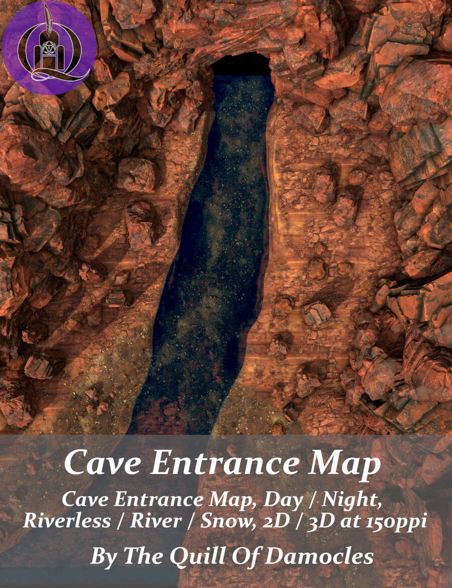 Cave Entrance Battlemap - Quill Of Damocles | DriveThruRPG