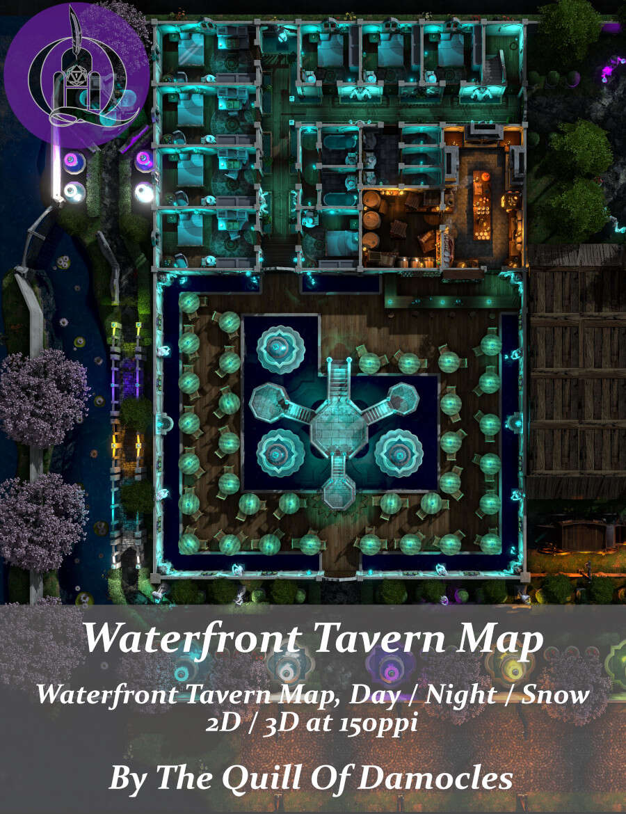 Waterfront Tavern 2 Story Map Pack - Quill Of Damocles | DriveThruRPG