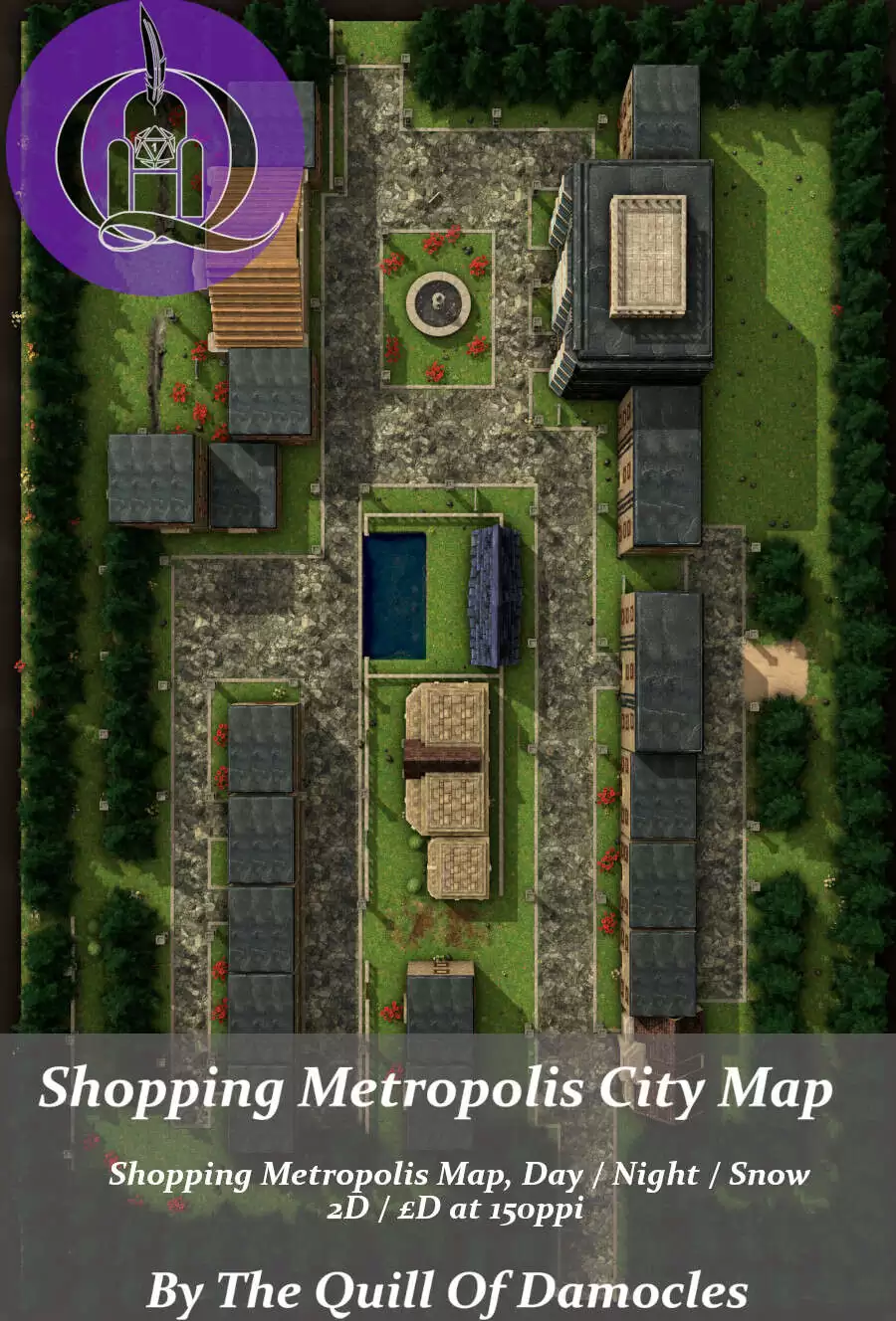 Shopping Metropolis City Map - Quill Of Damocles | DriveThruRPG