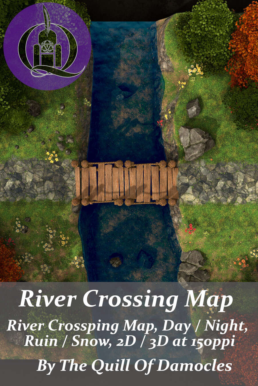 River Crossing Map - Quill Of Damocles | DriveThruRPG