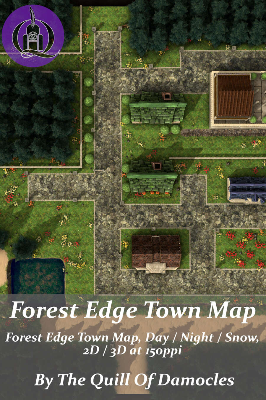 Forest Edge City Map - Quill Of Damocles | DriveThruRPG