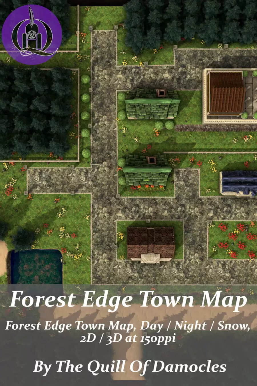 Forest Edge City Map - Quill Of Damocles | DriveThruRPG