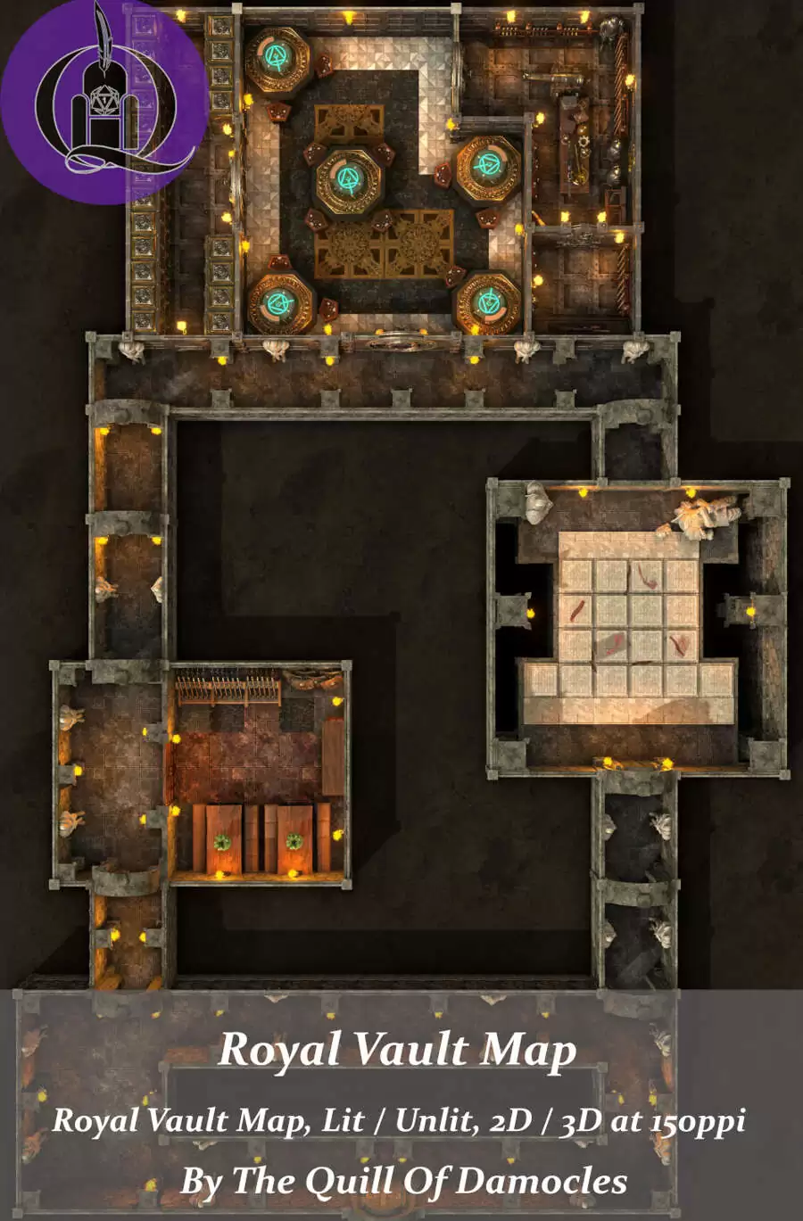 Royal Vault Map - Quill Of Damocles | DriveThruRPG