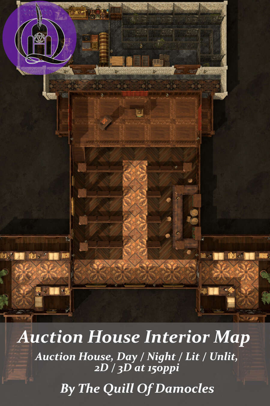 Auction House Interior Map - Quill Of Damocles | DriveThruRPG