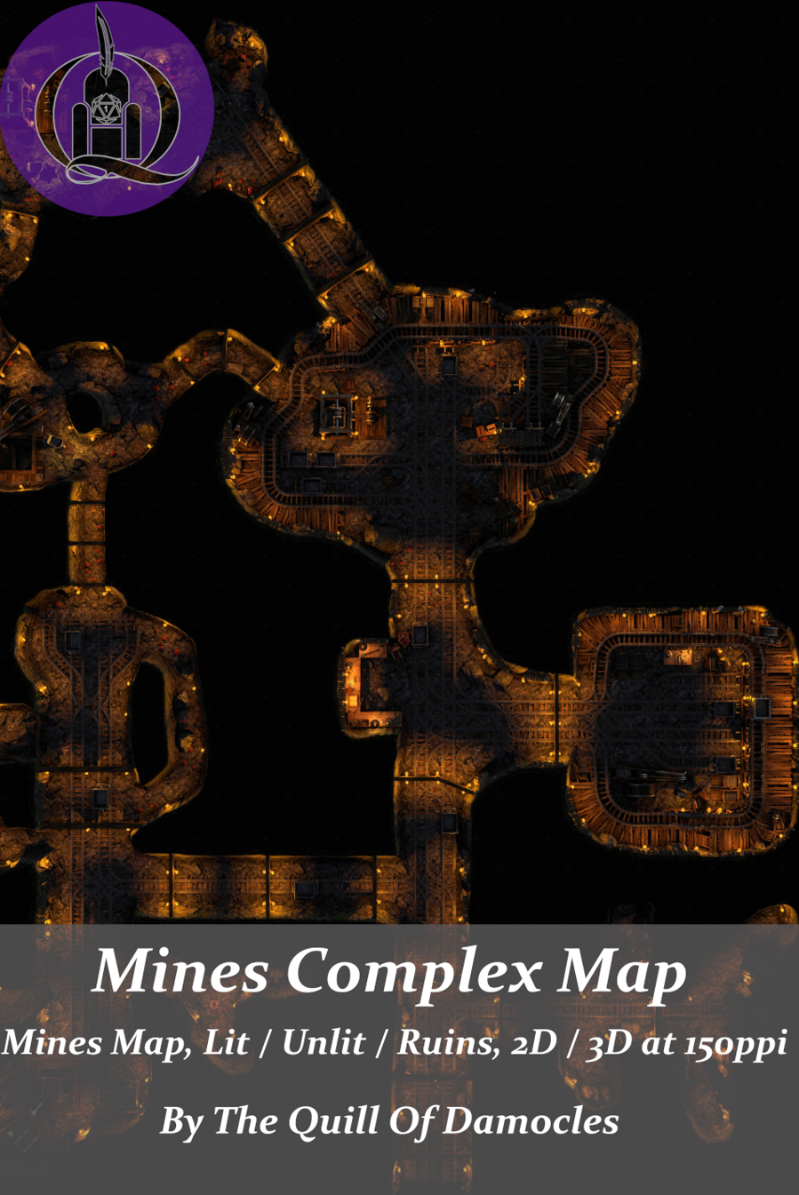 Mines Complex Map - Quill Of Damocles | DriveThruRPG