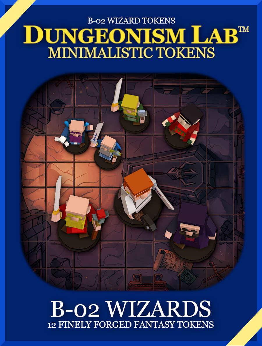B02 - Wizard Tokens - dungeonismlab | TOKENS | DriveThruRPG