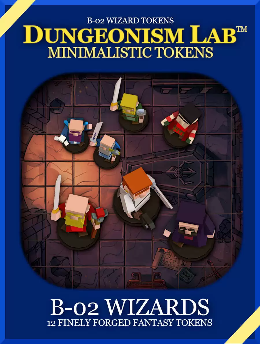 B02 - Wizard Tokens - dungeonismlab | TOKENS | DriveThruRPG