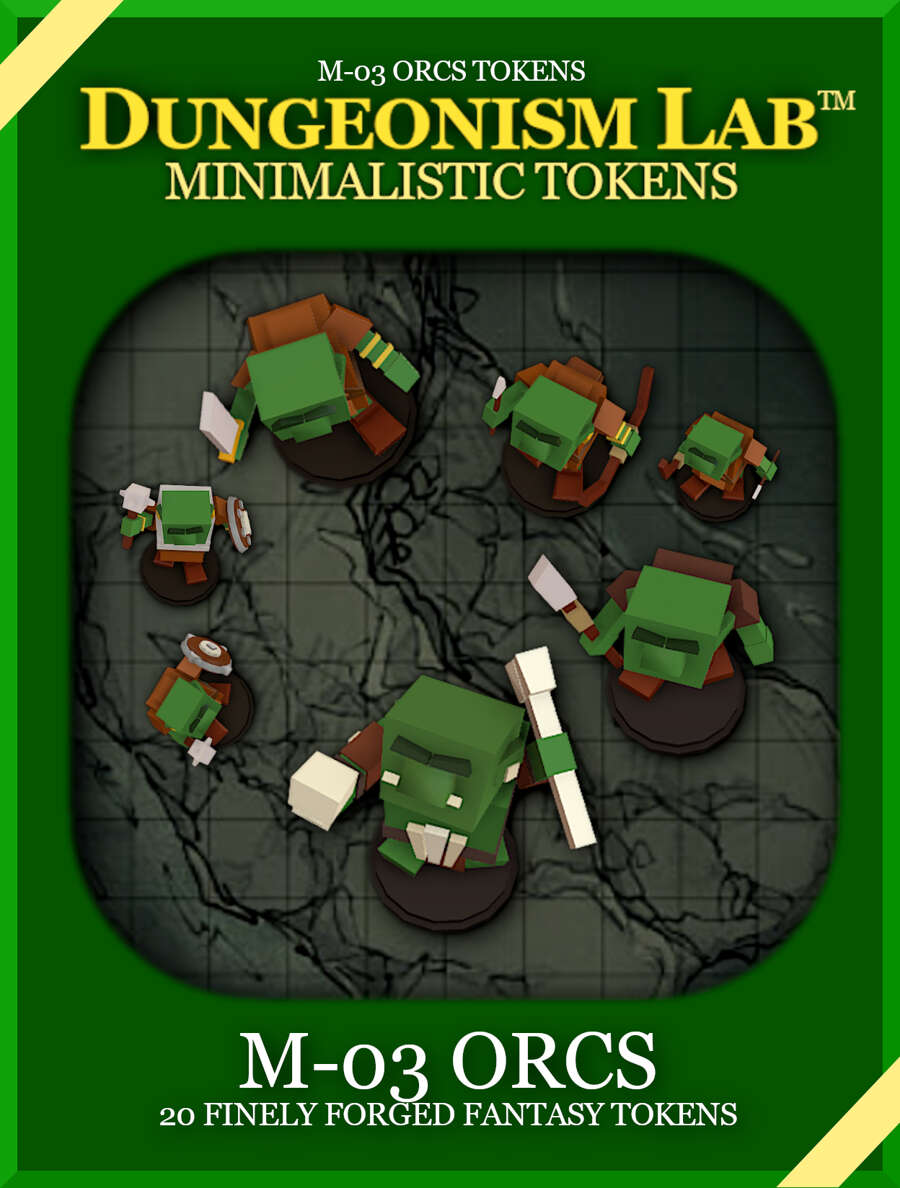 M03 - Orcs Tokens - dungeonismlab | TOKENS | DriveThruRPG