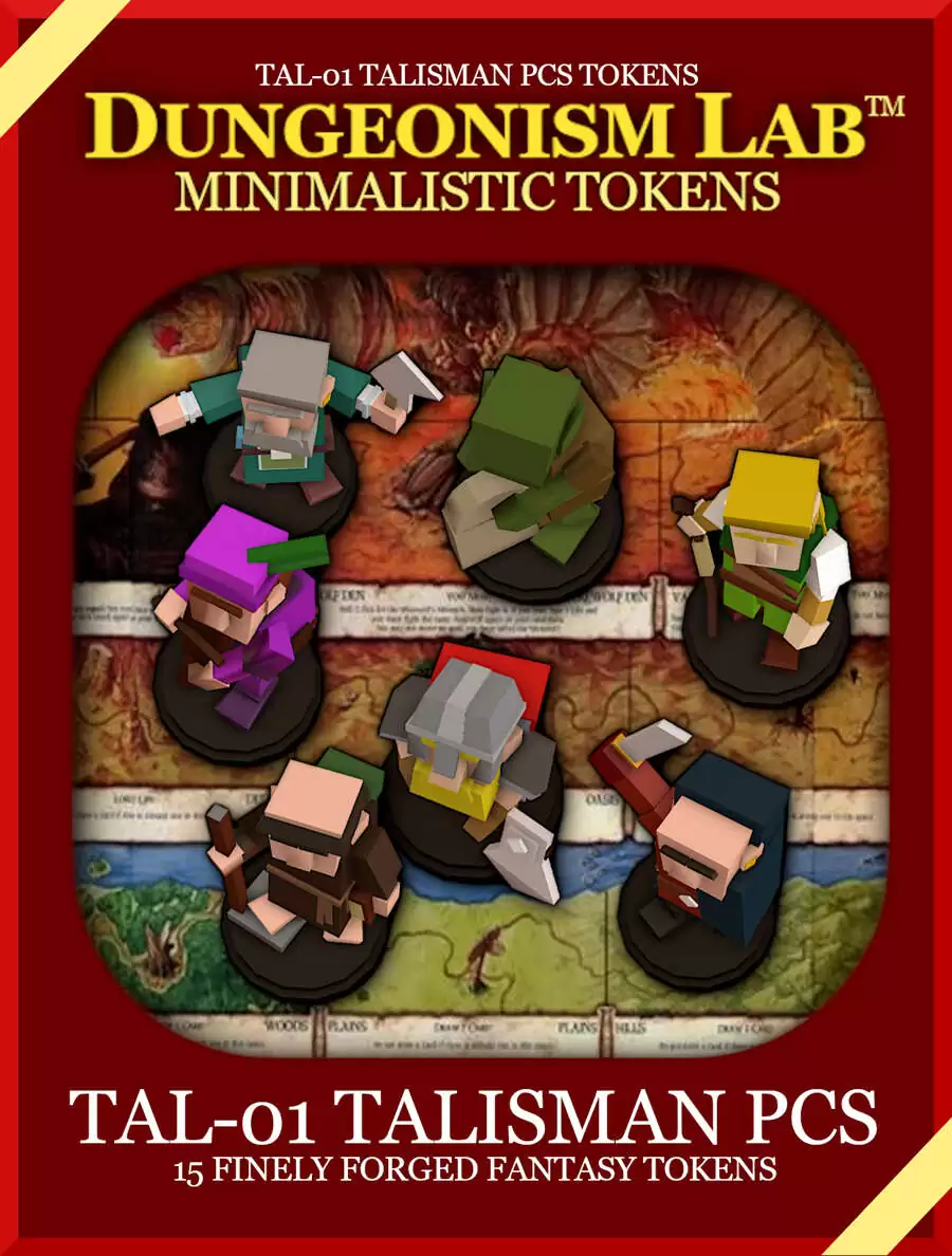 TAL01 - Talisman PCs Tokens - dungeonismlab | TOKENS | DriveThruRPG
