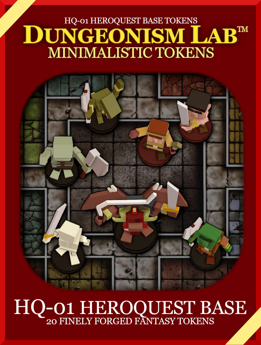 HQ01 - Heroquest PCs Tokens - dungeonismlab | TOKENS | DriveThruRPG