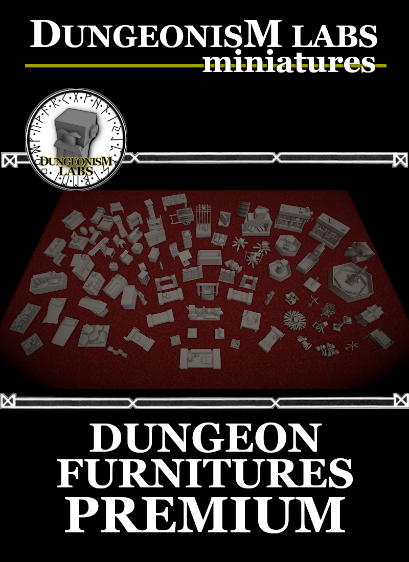 DUNGEONISM 3d03 - Dungeon Furnitures STL Premium - dungeonismlab | 3d ...