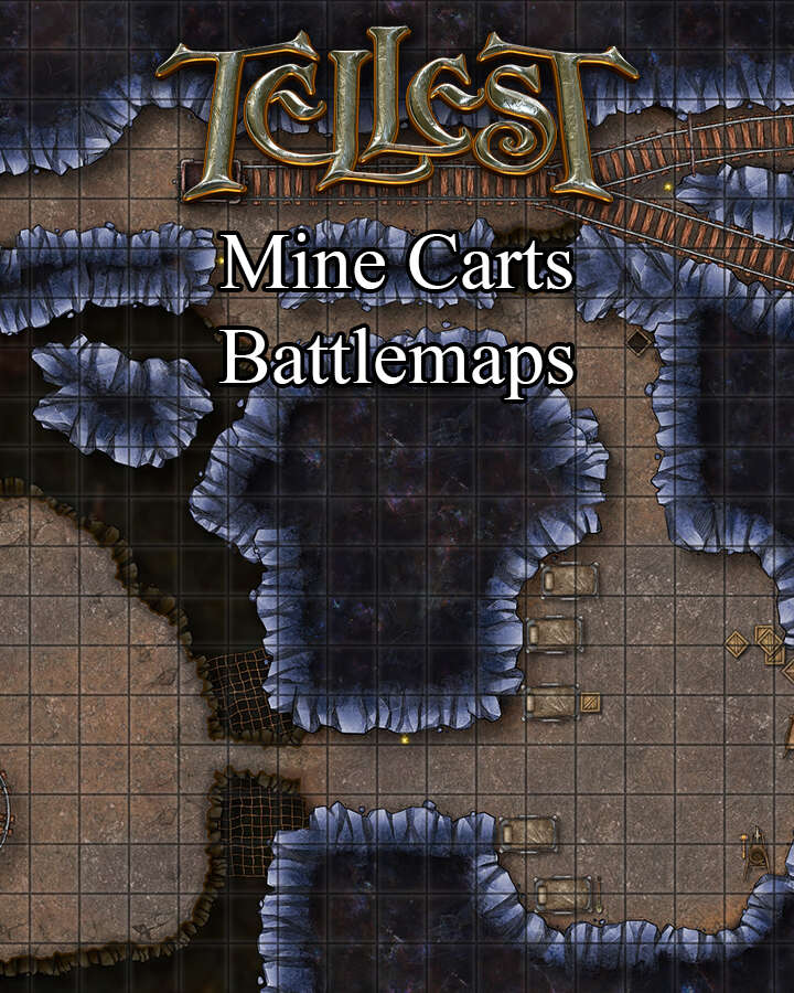 Mine Carts Battlemap - Tellest | DriveThruRPG