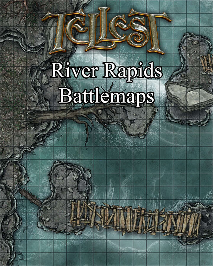 River Rapids Battlemap - Tellest | DriveThruRPG