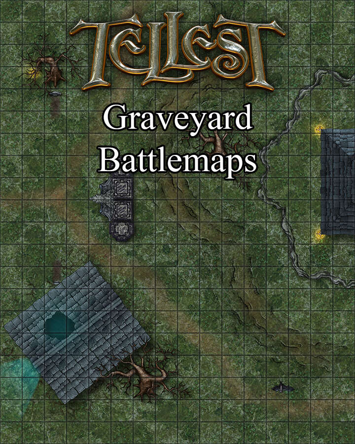 Graveyard Battlemap - Tellest | DriveThruRPG