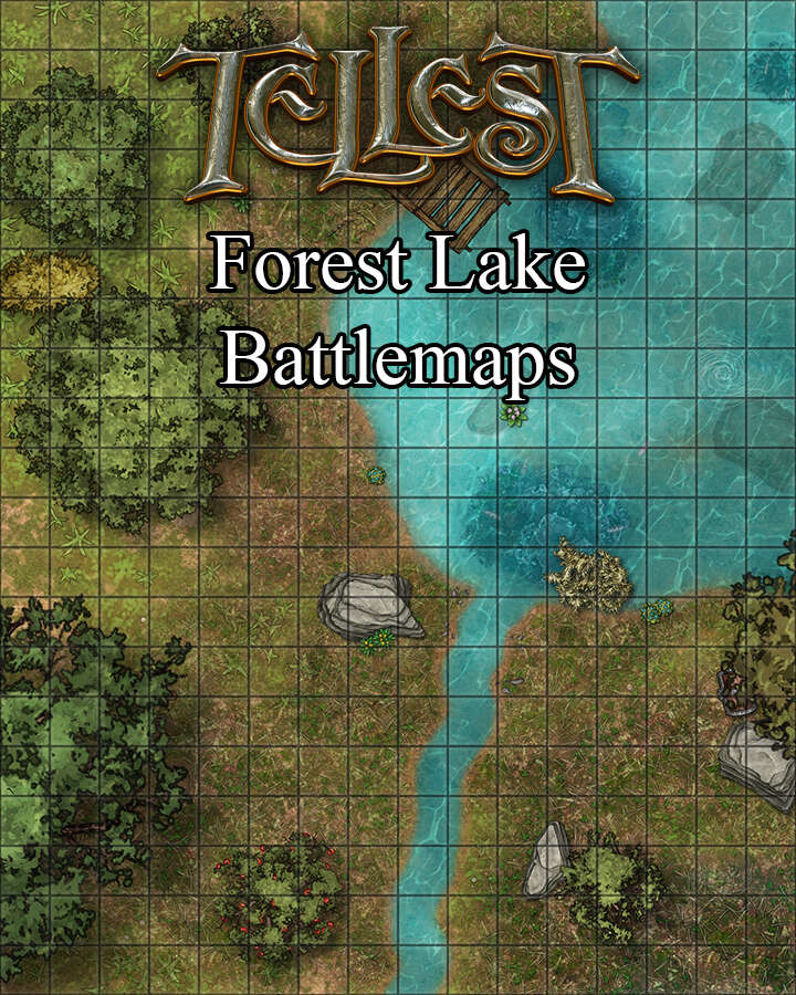 Forest Lake Battlemap - Tellest | DriveThruRPG