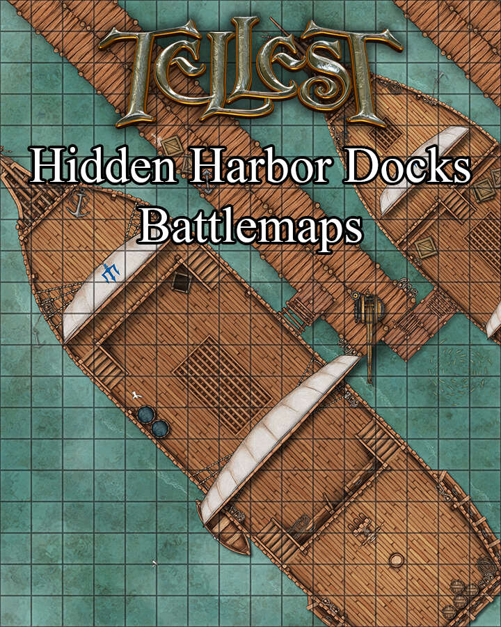 Hidden Harbor Docks Battlemap - Tellest | DriveThruRPG