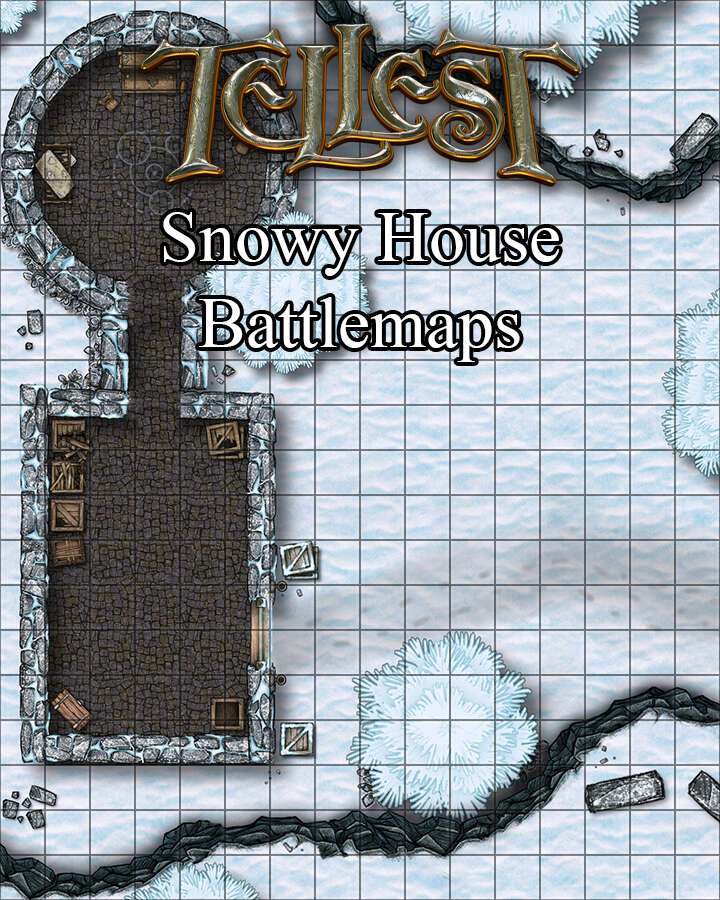 Snowy House Battlemap - Tellest | DriveThruRPG