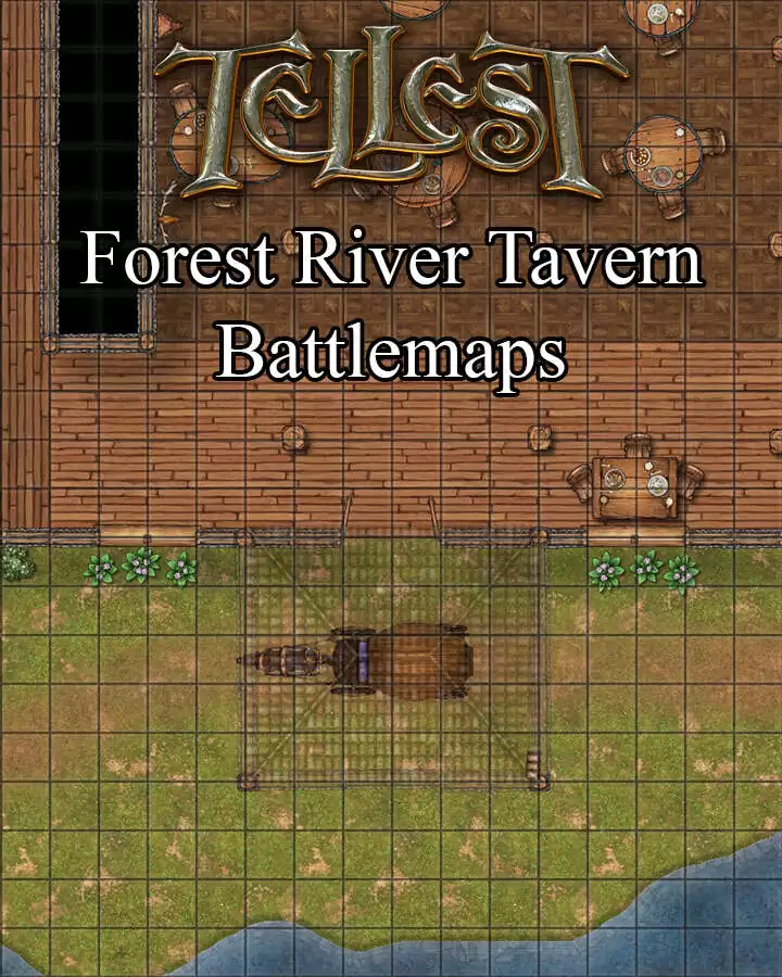 Forest Island Tavern Battlemap - Tellest | DriveThruRPG
